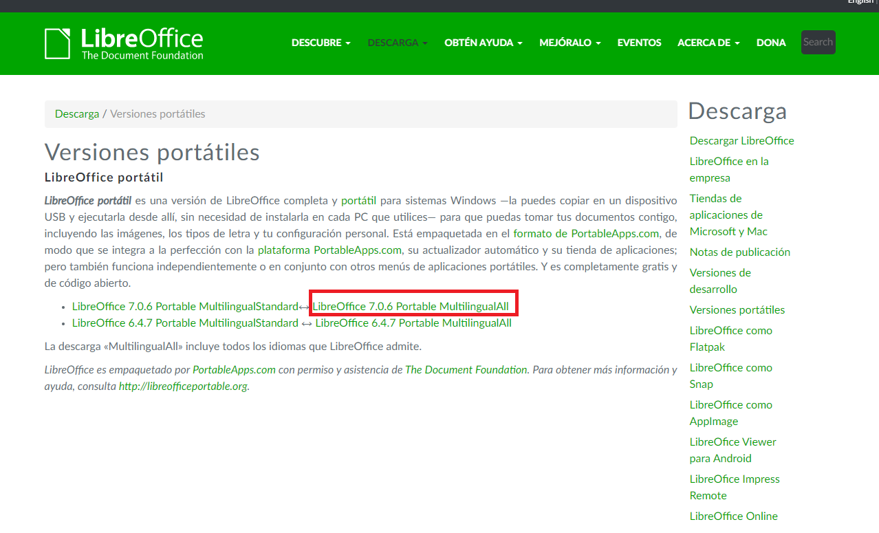 Instalar LibreOffice